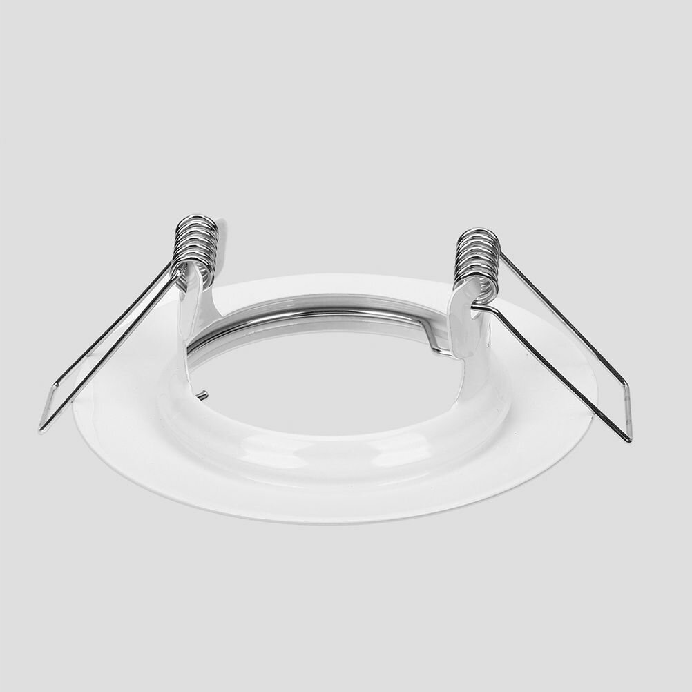 Белое железное кольцо-рамка для встраиваемого светильника с отверстием 50 мм, для крепления ламп