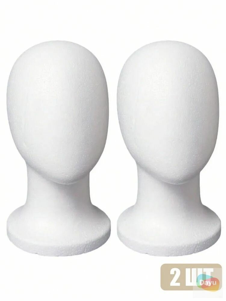 Женский пенопластовый манекен, 2 ШТ модель головы, шляпа, парик, стойка, белый