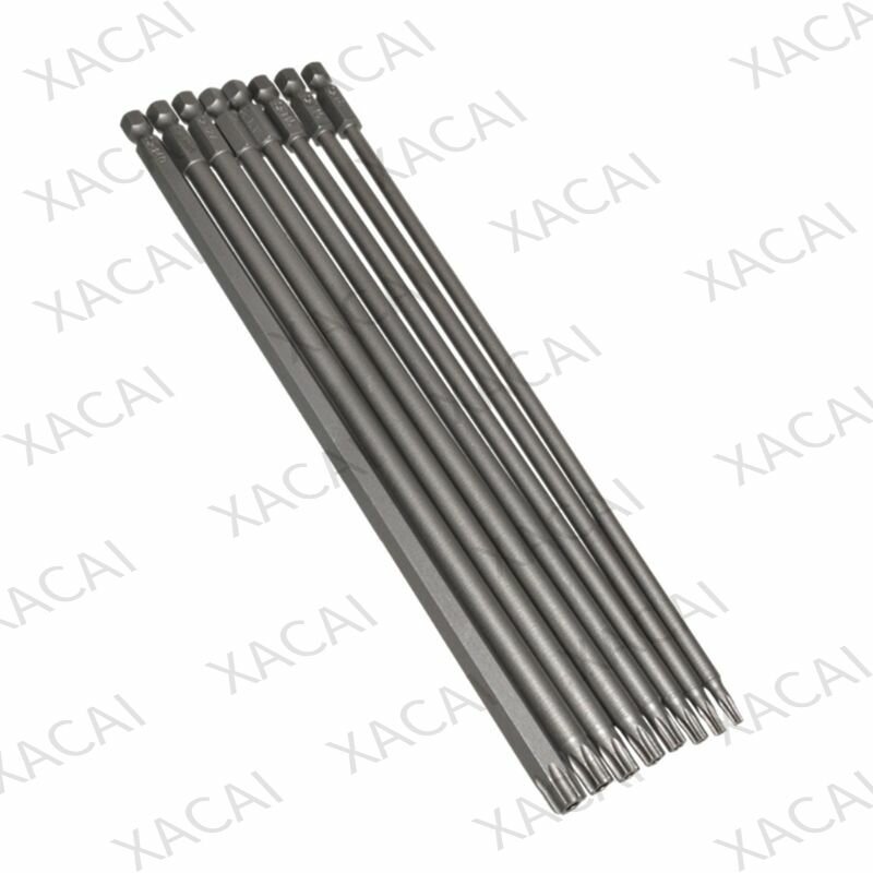 8 шт. 7,9 дюйма, длинная отвертка Torx, набор магнитных защитных бит, 1/4 шестигранный хвостовик, дрель со звездообразным отвертком