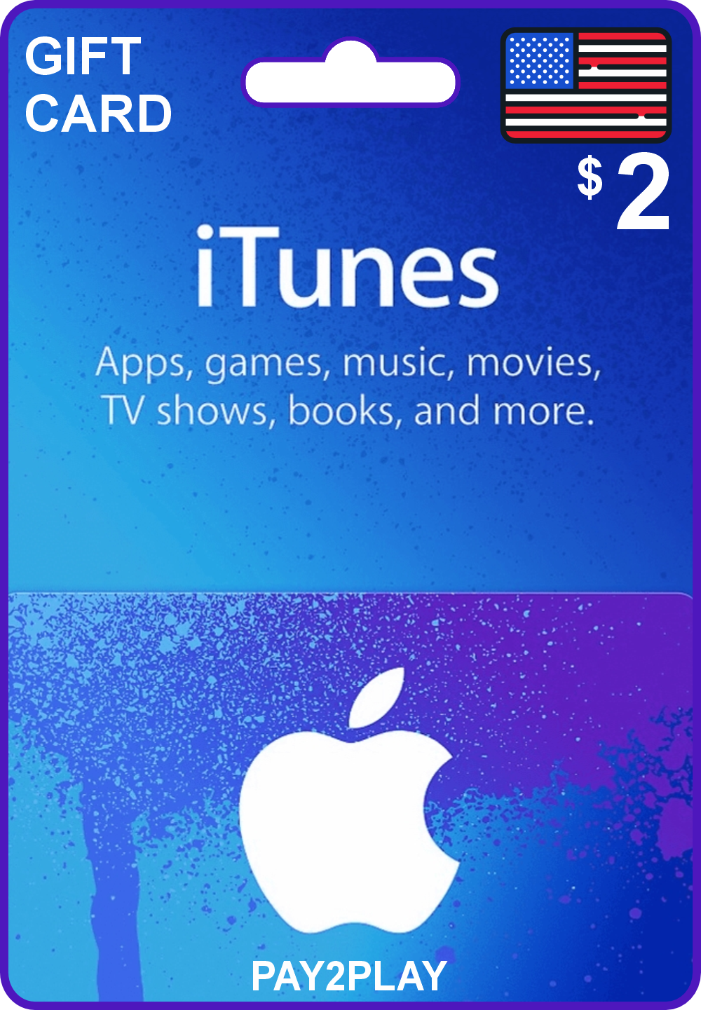 Подарочная карта Apple App Store&iTunes 2＄ (Apple ID) / Пополнение Счета