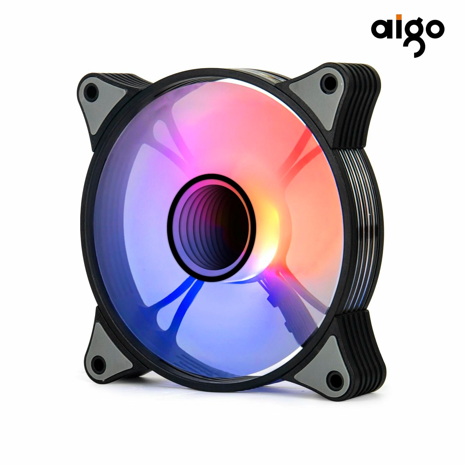 Вентилятор для корпуса AIGO AR12 RGB 120 мм, кулер компьютерный, 1 шт