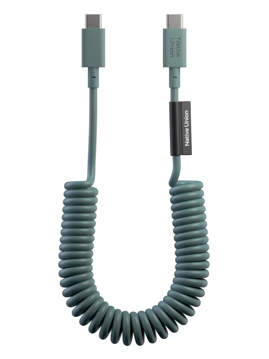 Кабель зарядный Native Union POP CABLE USB-C/USB-C, 60W, длина 1,2 м, цвет: темно-зелёный