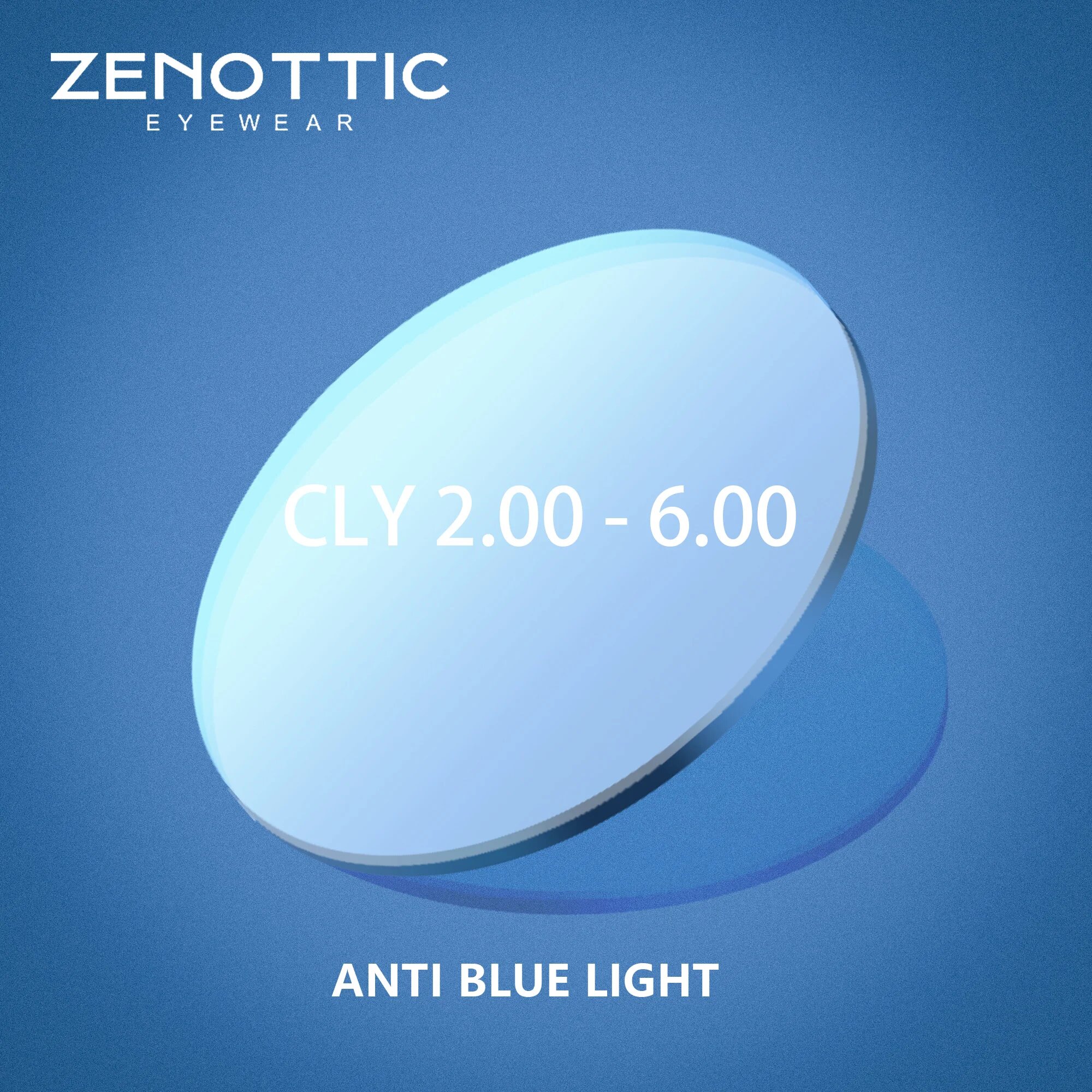 ZENOTTIC Очки с анти-синим светом, CLY 2.00-6.00, Цвет оправы: 1.61