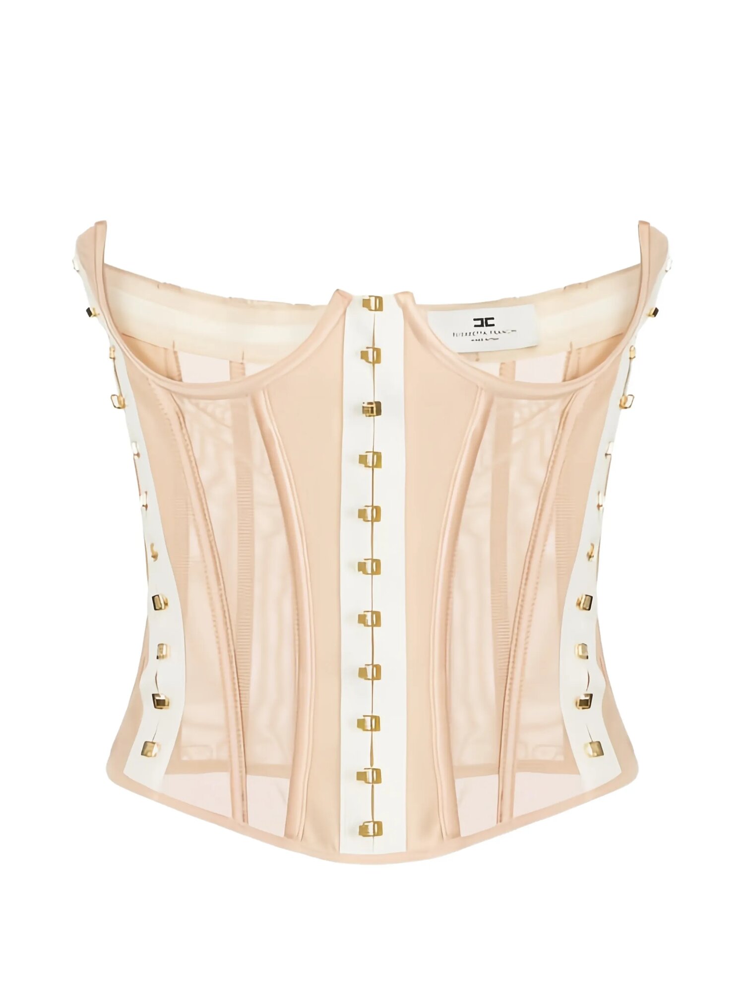 Топ Geometric cuts bustier top