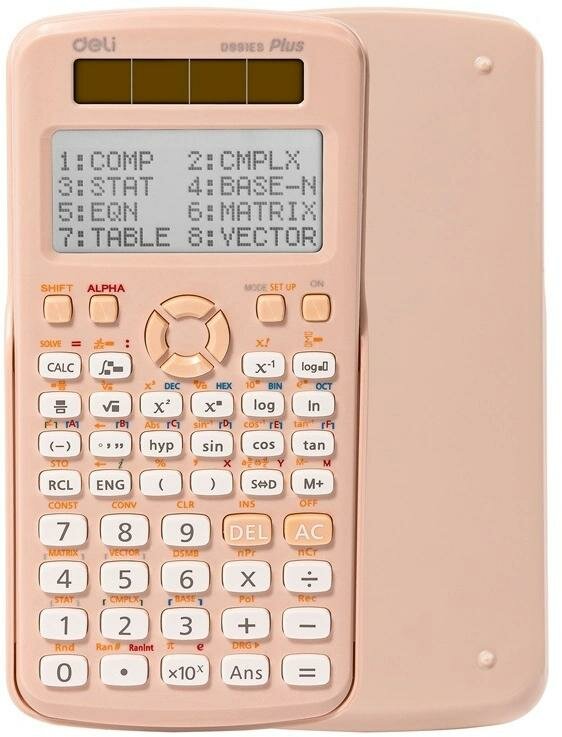 Калькулятор научный Deli ED991ES, розовый, 10+2-разрядный (ED991ES PINK)