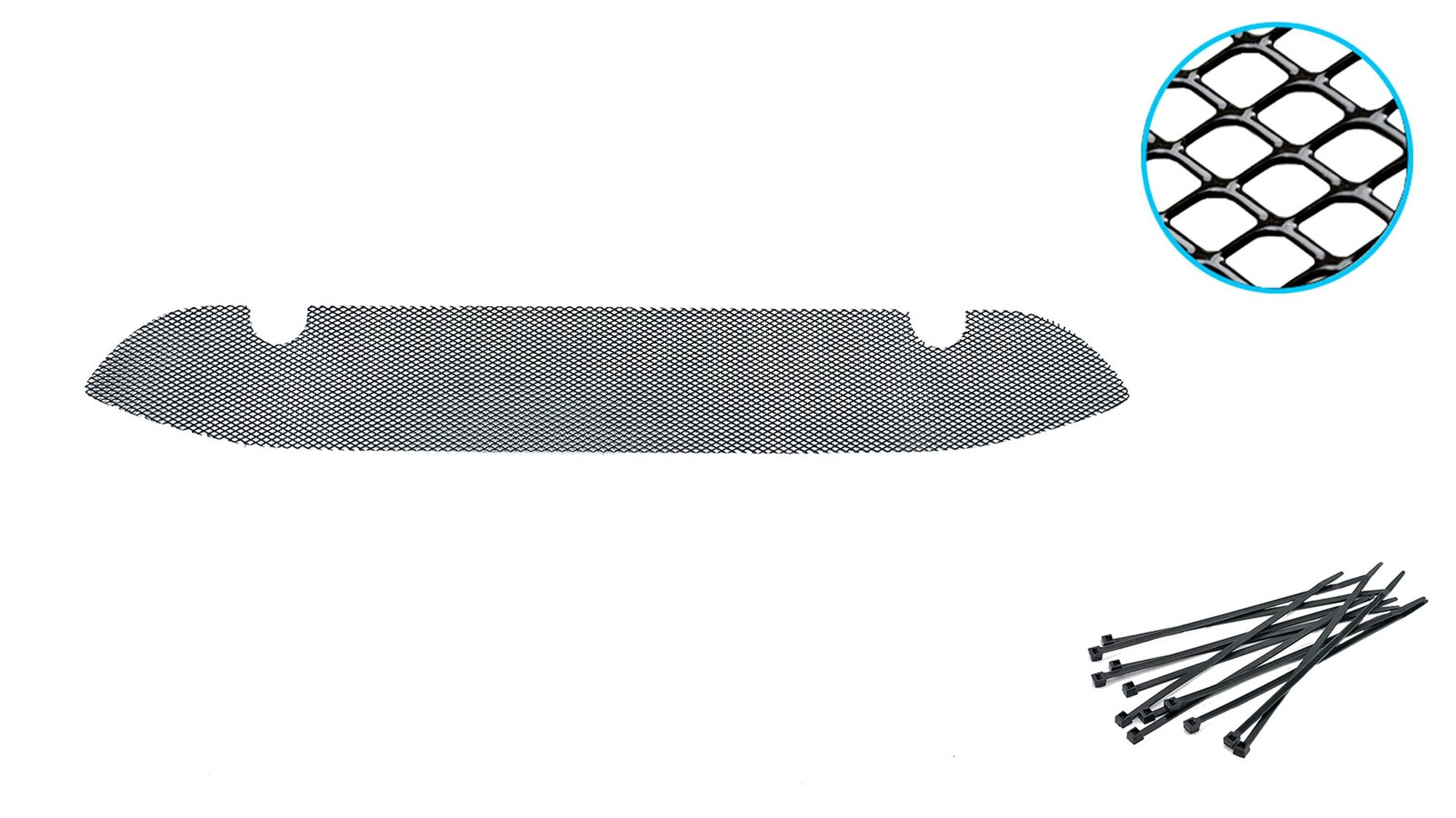 Защитная сетка радиатора для NISSAN QASHQAI 2014-2019 (II), низ, 1шт, под парктроник