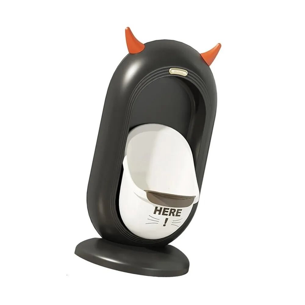 Настенный регулируемый по высоте писсуар черный 420x260x160мм