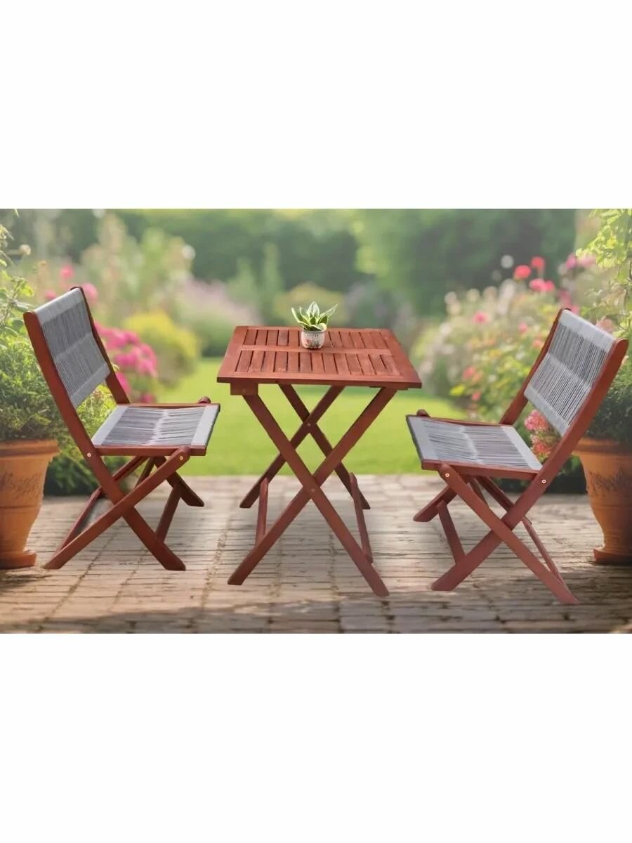 Набор садовой мебели МЕБ-ФФ TP2090.0.2 из акации, 3 предмета