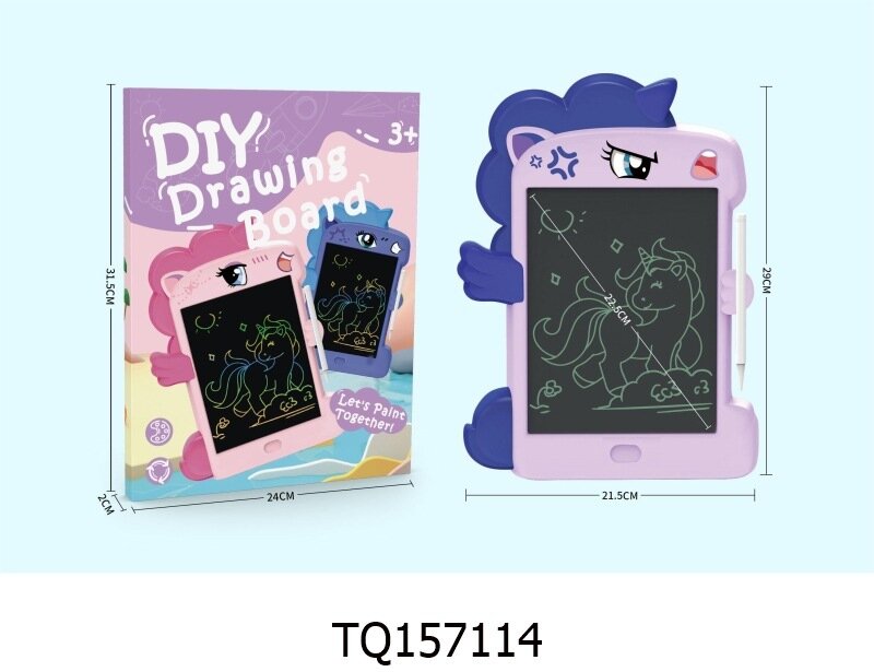 Детская электронная доска для рисования с изображением мультяшного динозавра, ЖК-дисплей, функция стирания одним нажатием, цветная доска для граффити, игрушка.