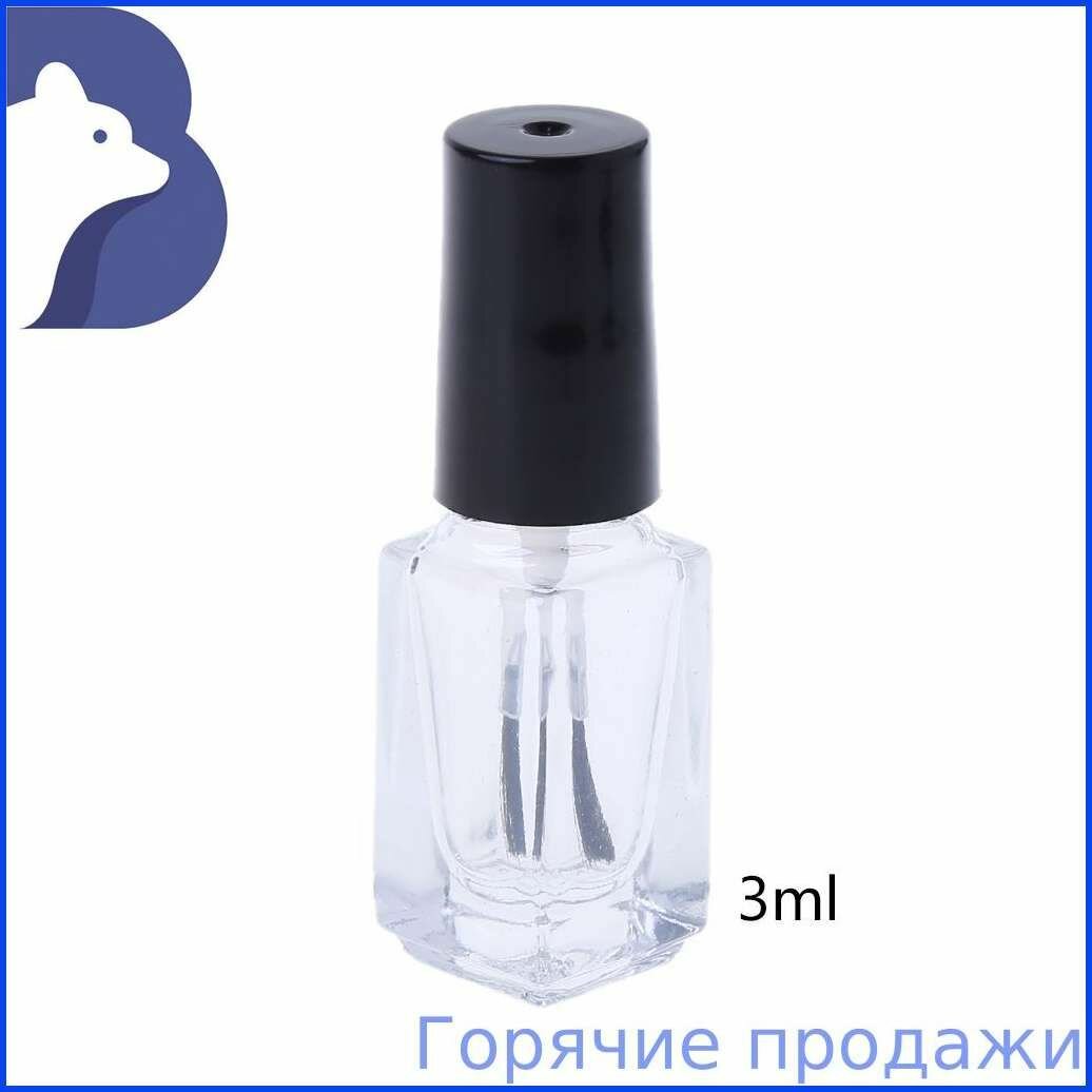 Стеклянный флакон для лака для ногтей, пустые контейнеры для УФ-геля с крышкой-кисточкой для творчества