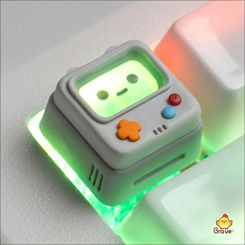 Кейкапы для механической клавиатуры Колпачки Artisan Keycap "Ретро Консоль": 1U клавиша ESC, смола, подсветка, ручная работа, для MX Switch