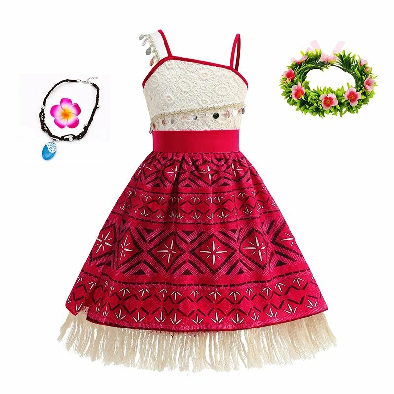 Платье Моана 2, красный, Size 140(7-8T)