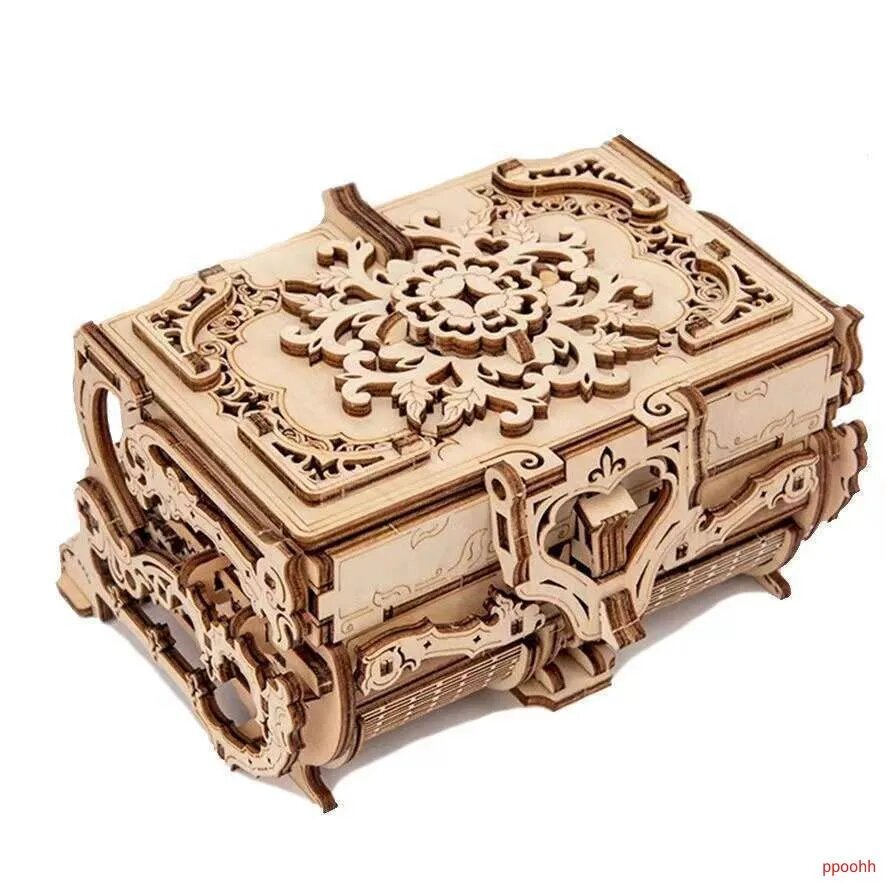 185pcs ugears строительные блоки / Деревянная шкатулка для украшений механическая