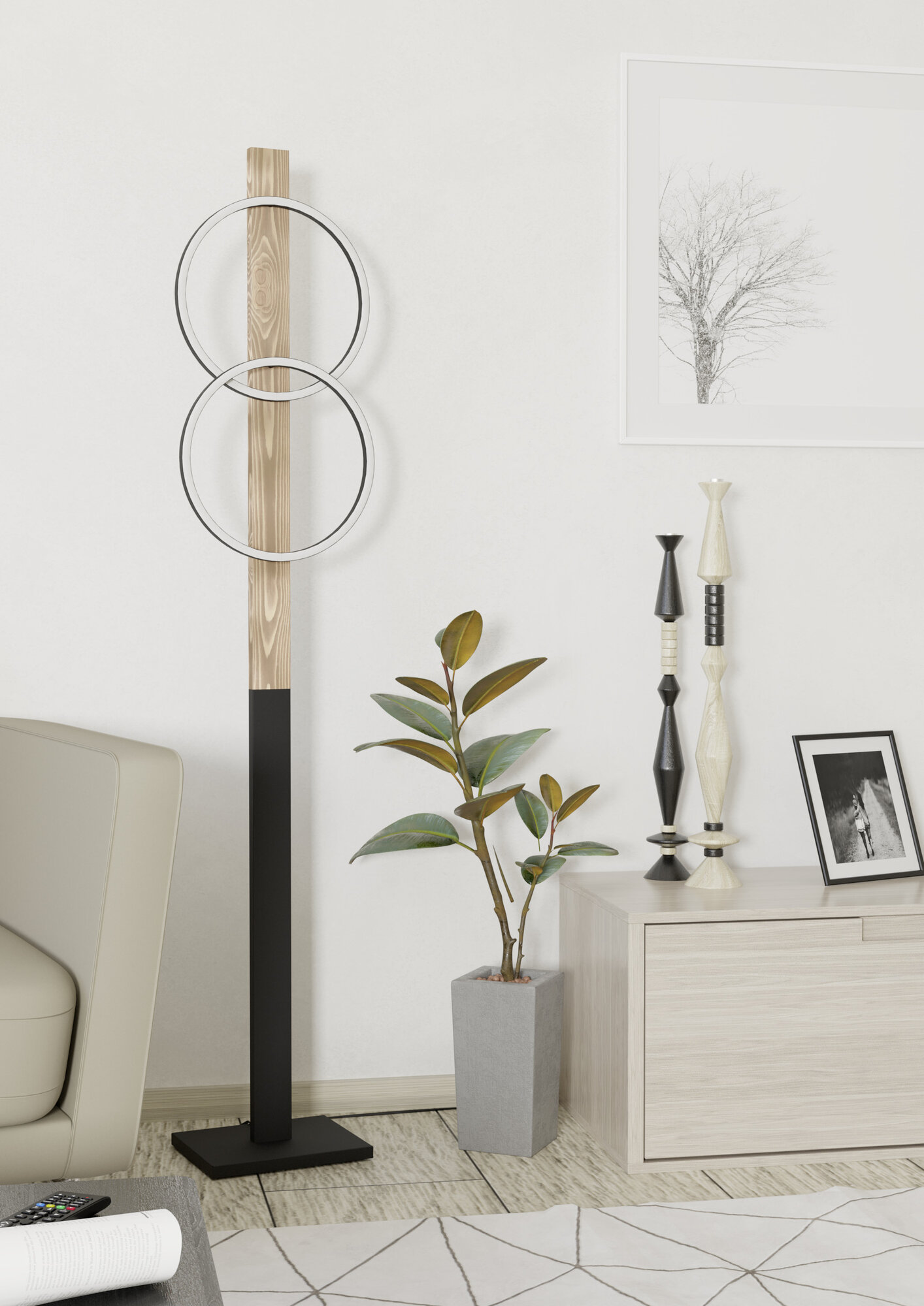 Торшер EGLO Boyal 900982, с ножным выключателем, LED, теплый свет