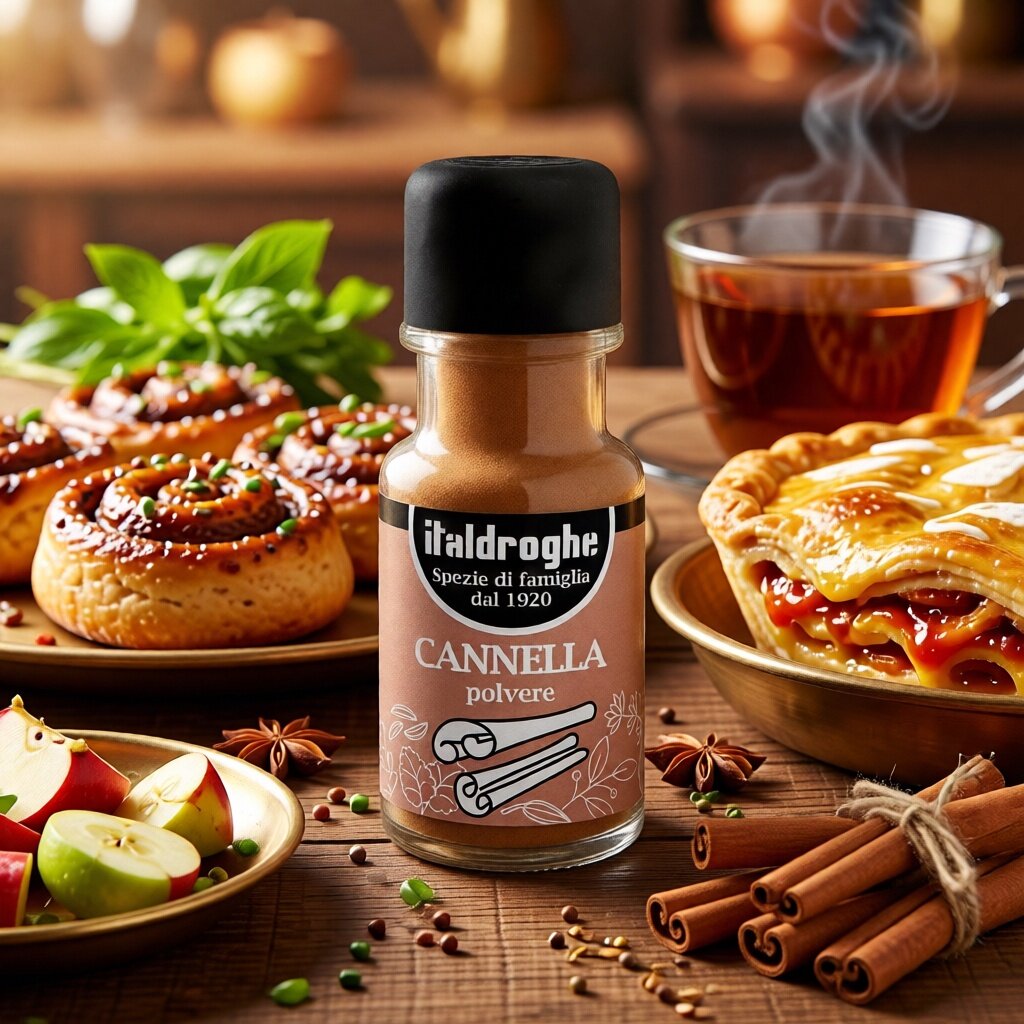 Корица цейлонская молотая Italdroghe 40 г стеклянная банка, Италия