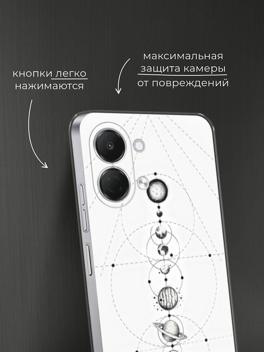 Чехол на Tecno Spark Go 3 / Текно Спарк Го 3 с принтом Парад планет — фото 1