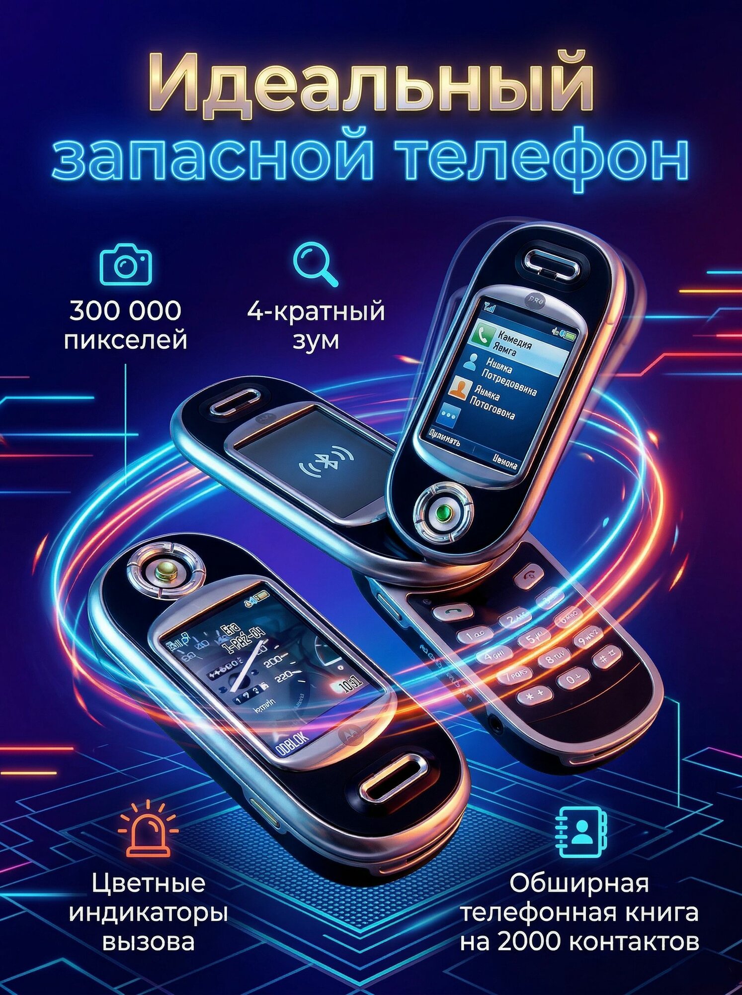 Мобильный телефон, черный матовый