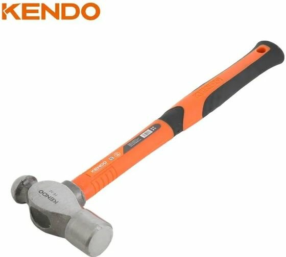 Молоток с круглым бойком KENDO с фибергласовой рукояткой, 225 г