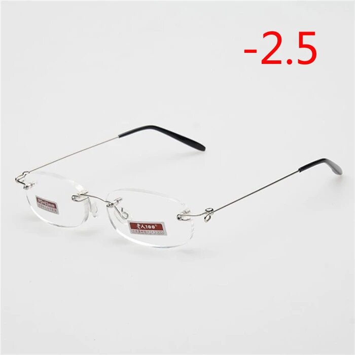 Очки для близорукости -2.5, без оправы, Myopia 250