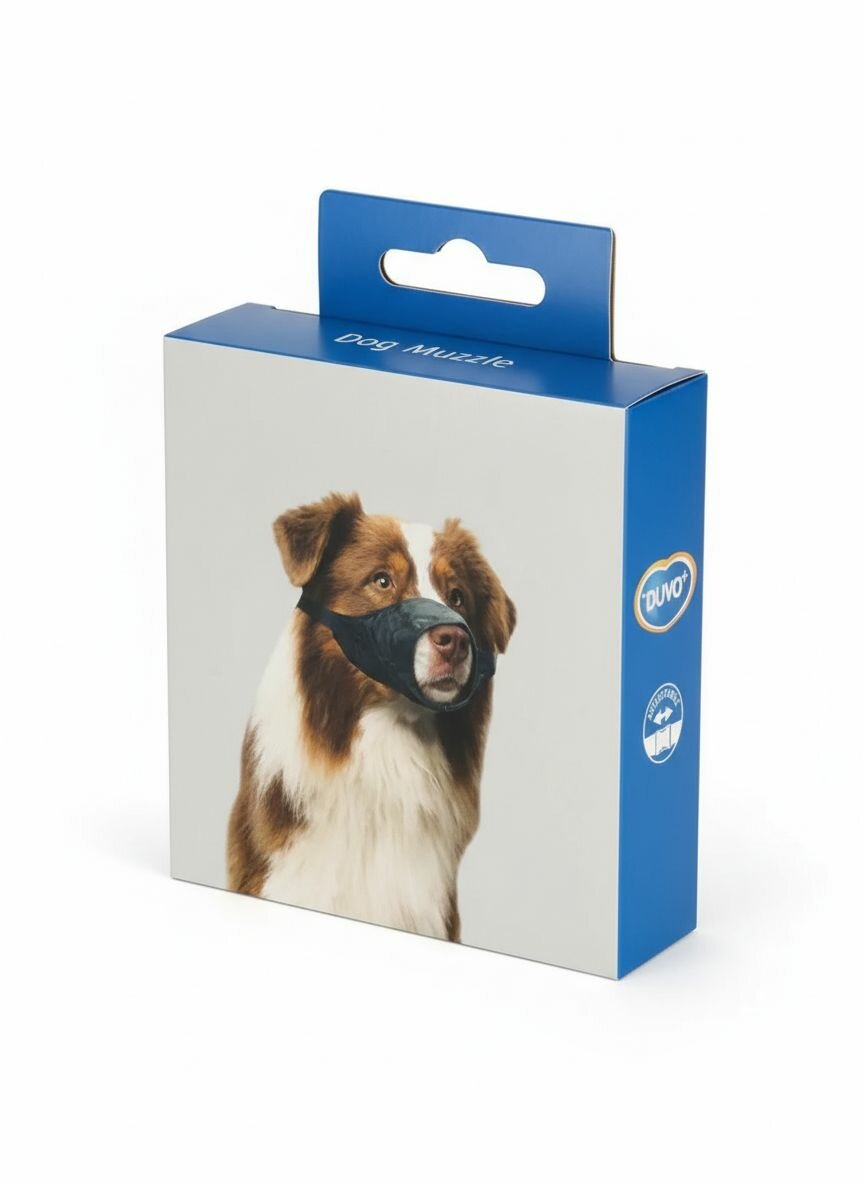 Намордник для собак "Dog Muzzle", черный, M (53-77см) DUVO+