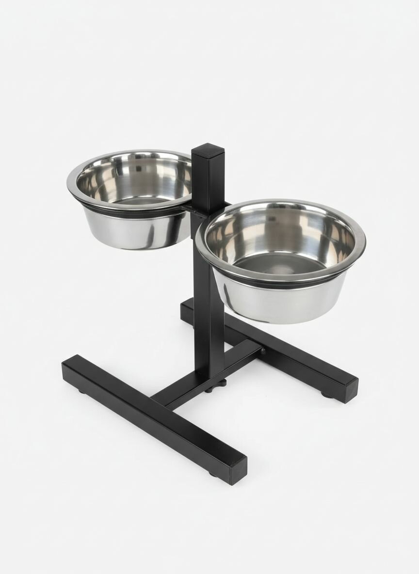 Стойка с мисками для собак, 2х800мл, 16.5см