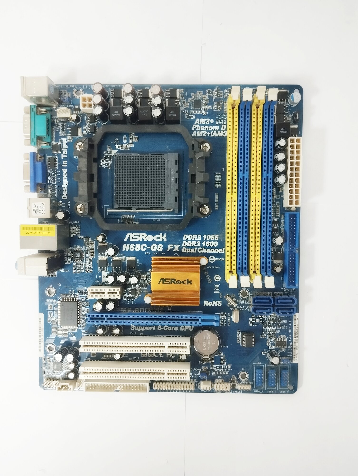 Материнская плата ASRock N68C-GS FX AM3+, DDR2/DDR3, Micro-ATX