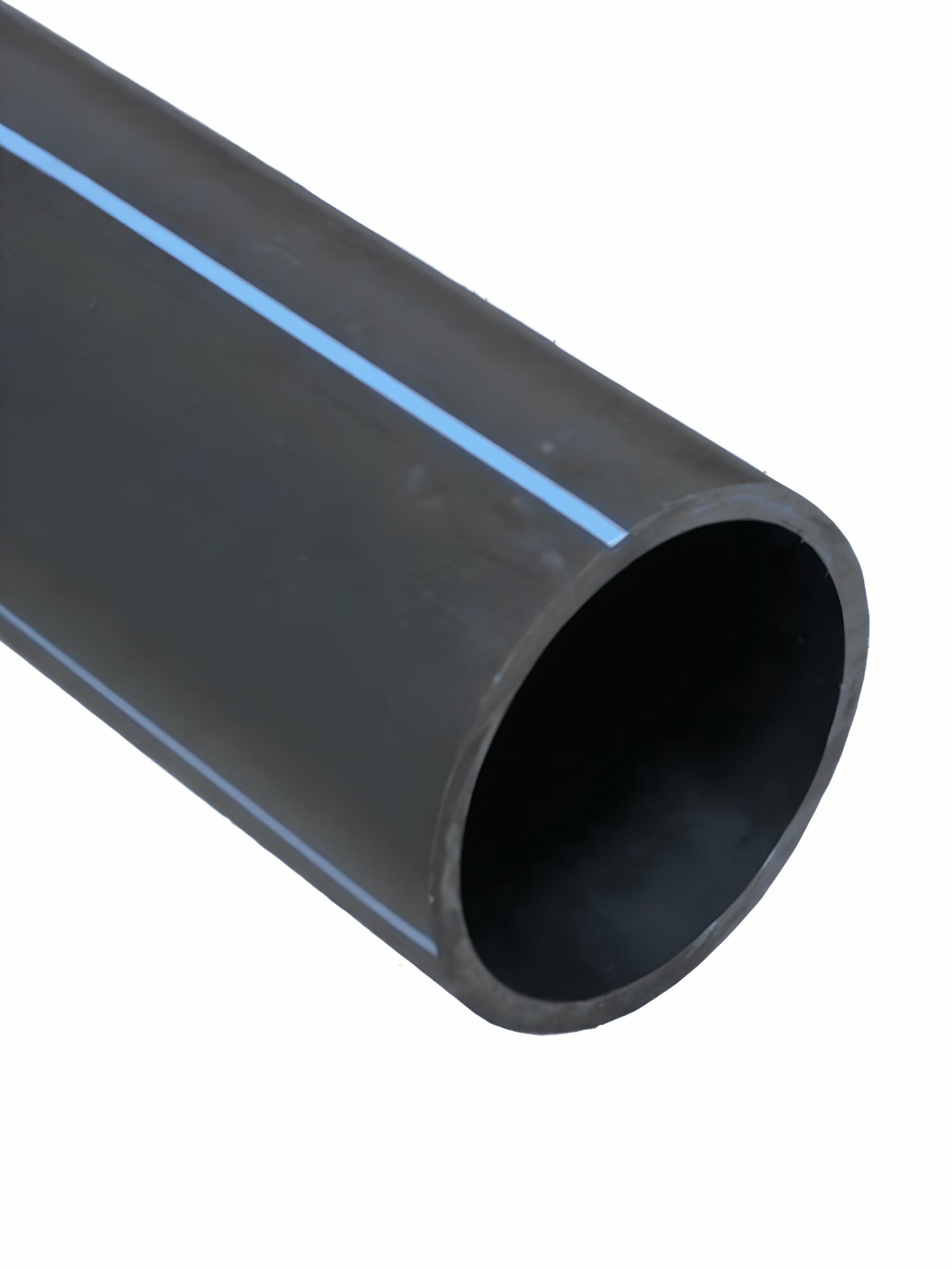 Труба ПНД 32 мм питьевая с синей полосой, 100 м, SDR 17, 10 бар, Трубы Черноземья для холодного водоснабжения