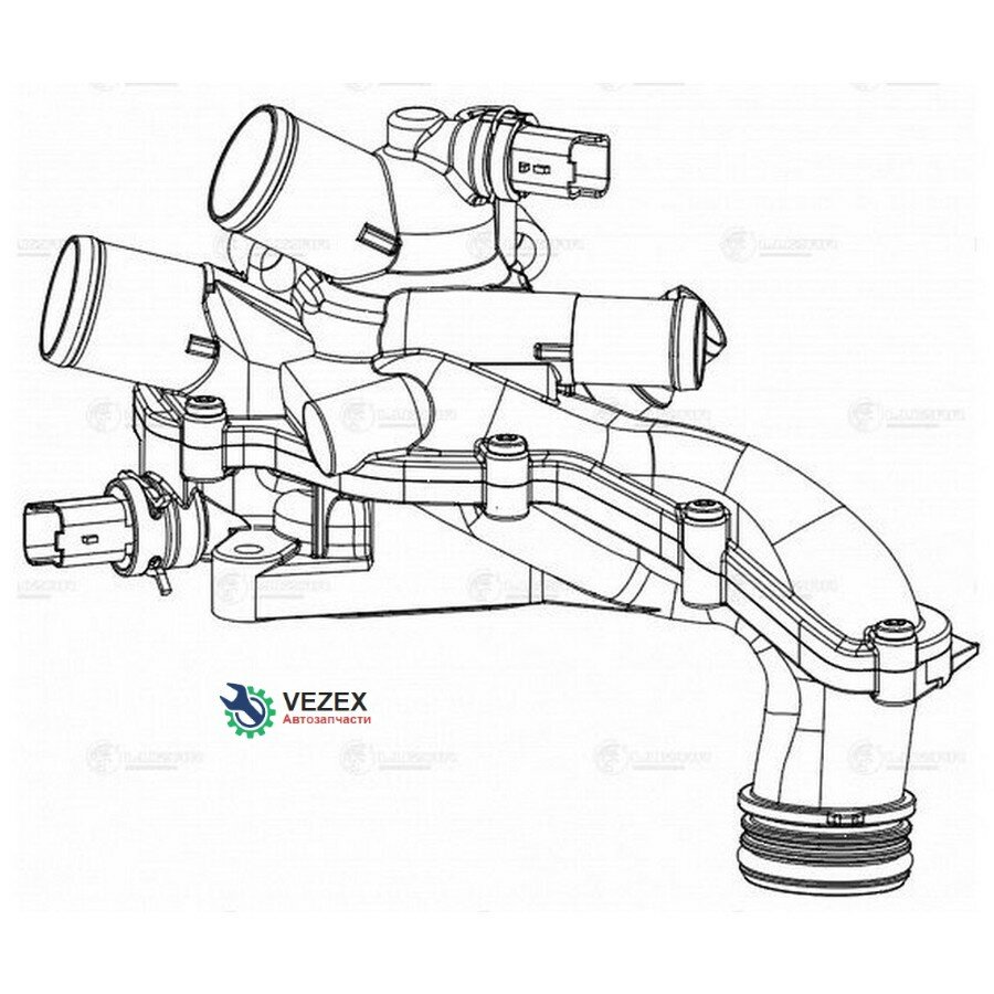 LUZAR LT 2058 Термостат для а/м PSA 308 (11-)/C4 (10-) 1.6i MT (105С алюм. корп, аналог 9808646980) (LT 2058)