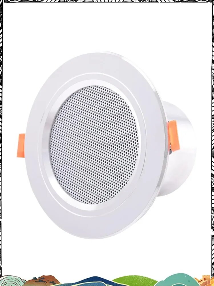 8Ом 10Вт Влагозащищенная Акустическая Система Ванной Комнаты Встраиваемая Акустика Потолочного Типа Для Фона И Музыки
