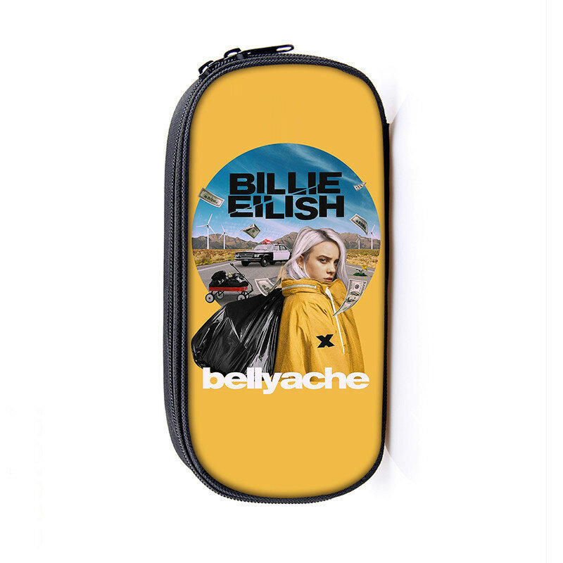 Billie eilish lyric artwork pen holder with waterproof nylon for art lovers style b1