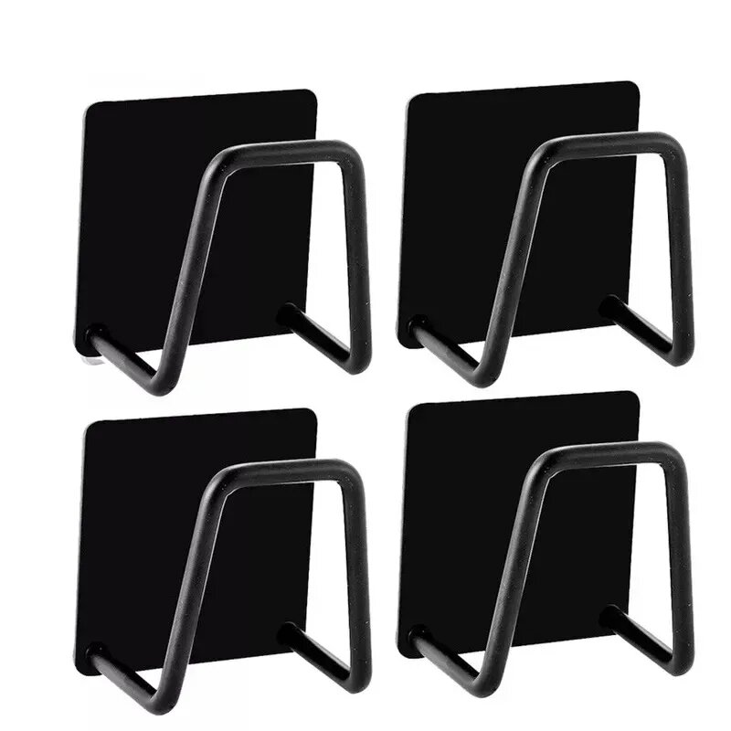 Держатель для губок из нержавеющей стали Черный, 4pcs Black
