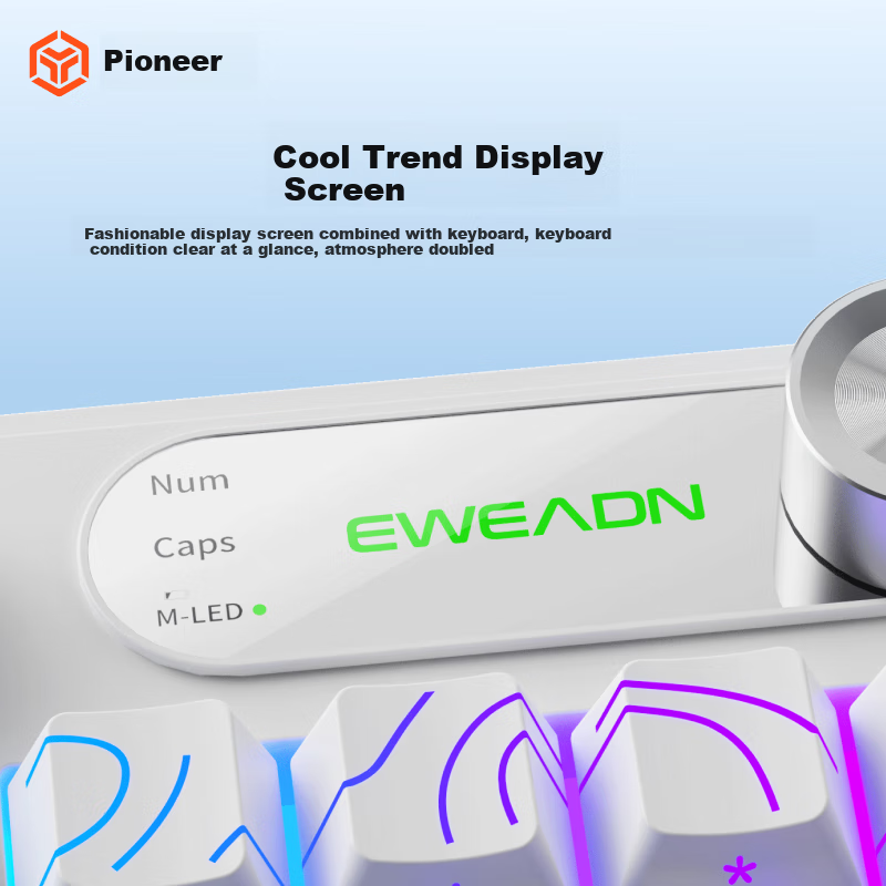 EWEADN V102 Ультра беспроводная Bluetooth клавиатура 10000 мАч перезаряжаемая тихая мембранная 99-клавишная