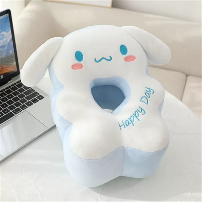 Подушка из льняной ткани для отдыха в офисе, 30x25 см, охлаждающая поверхность с точками и вельветовая сторона,