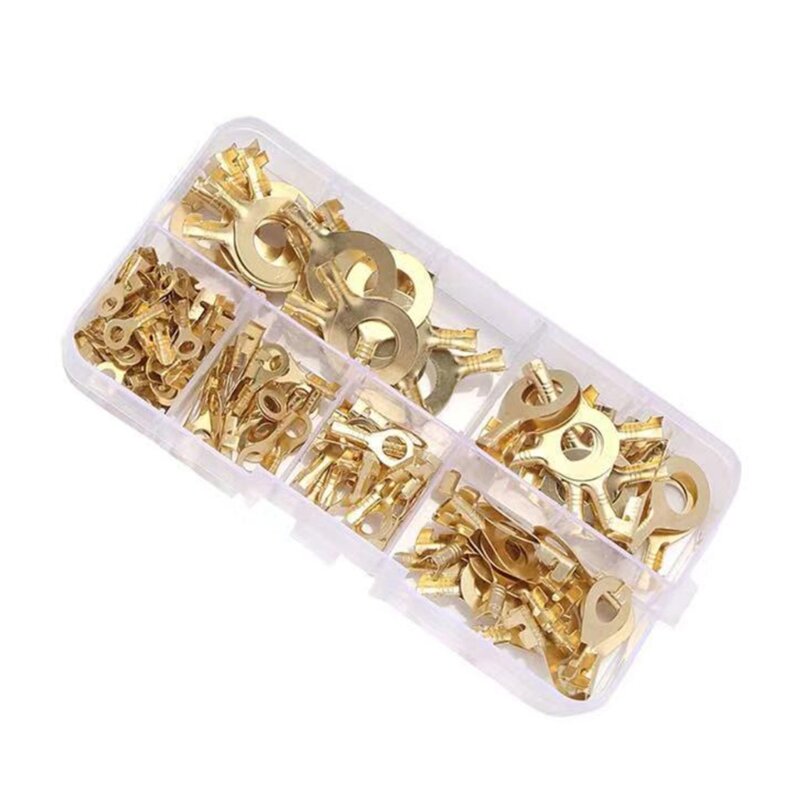 150шт Кольца Обжимные Кабельные Клеммы Металлические Проволочные Соединители Нет Изолированных Открытых Стволов Проволочные Обжимные Клеммы Коннектор