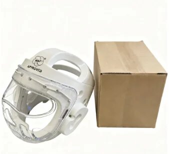 Шлем для тхэквондо Yinsheng, белый, для детей и взрослых L, Box Package