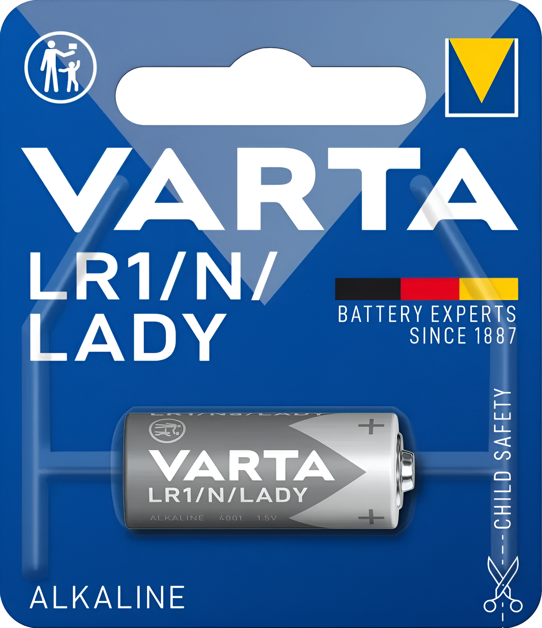 Батарейка Varta Alkaline Special N/LR1, LADY, 850 mAh , ( 1 ) шт. в блистере, 04001101401