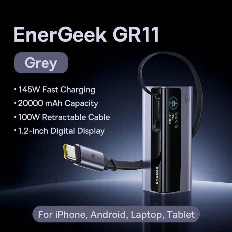Внешний аккумулятор Baseus EnerGeek GR11 20000mAh 145W натуральный титан E0027B02