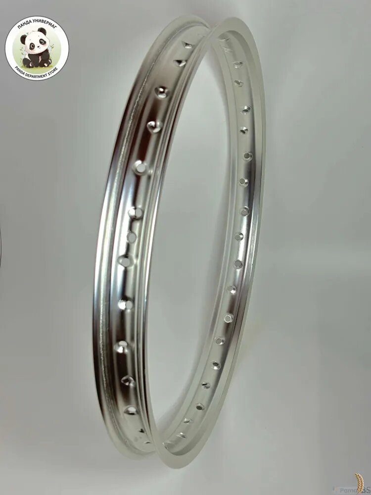 Обод передний 1,6х17 для мотоцикла, 36 отверстий, стальной, серебристый