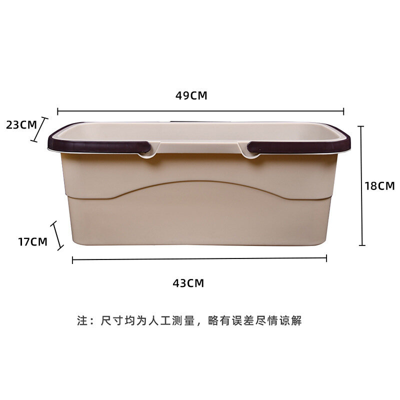 Прямоугольное ведро для швабры 2026 для домашнего использования, большое ведро для уборки с губкой и функцией отжима воды, пластиковое ведро для мытья автомобилей, оптовая продажа ведер для швабры, одинарное ведро.