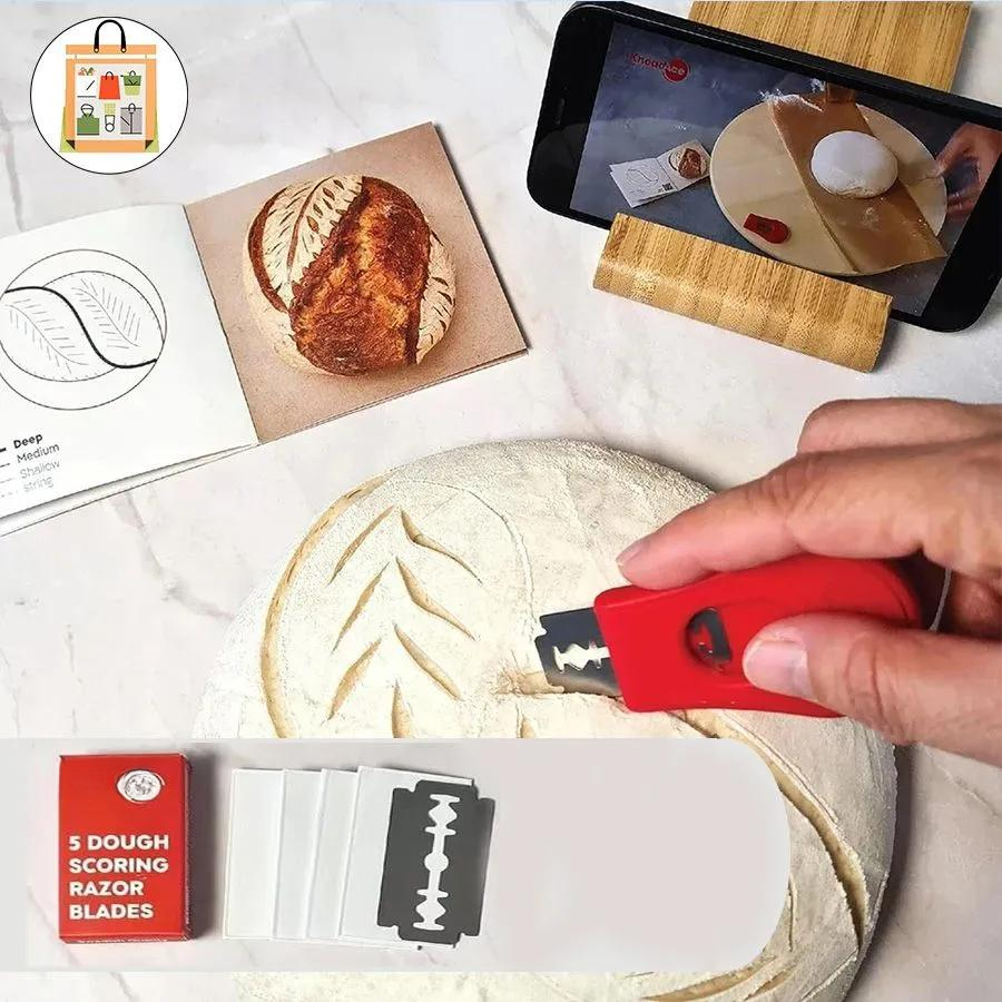 Dough Pattern Cutter, 1 штука, 5 лезвий-розоров, ретрактируемый, с двойным магнитным клеем, для раскрашивания теста, хранение на металлических поверхностях, эргономическая ручка
