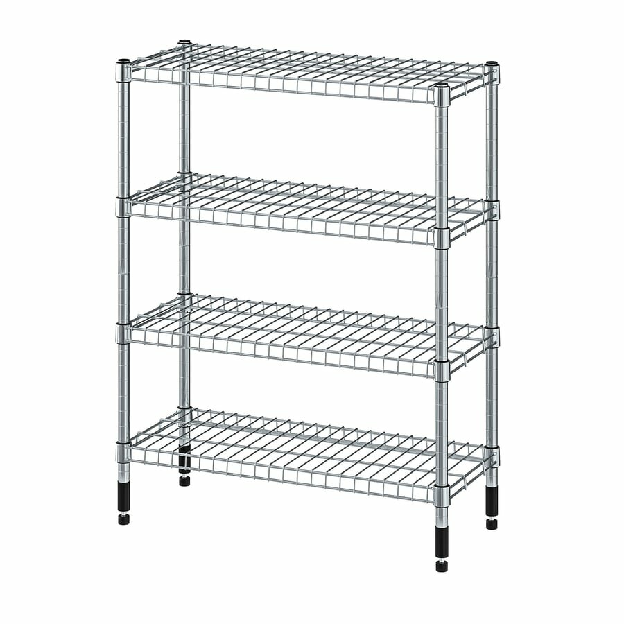 Этажерка 4 полки IKEA OMAR цвет серебро 60х25х77 см 794.129.46