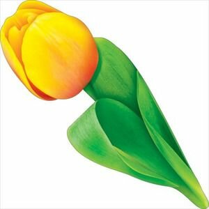 Декоративный элемент на скотче: Тюльпан желтый (88807)