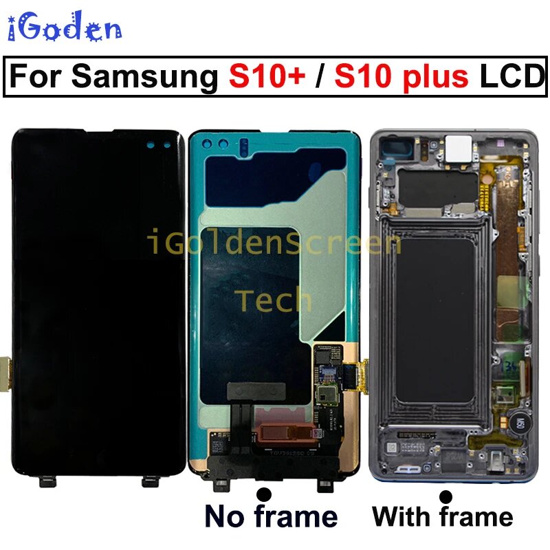 ЖК-дисплей с сенсорным экраном для SAMSUNG S10, G9730, 6,1 дюймов, AMOLED, SM-G9730, в S10 no frame