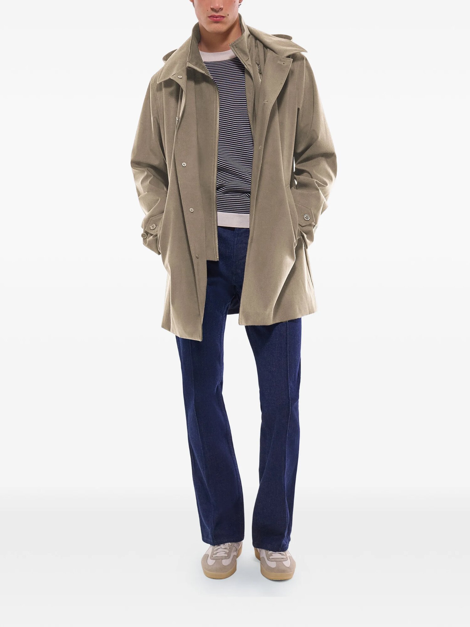 Парка Fursac Hooded button-fastening parka, размер 2XL, разноцветный — фото 1