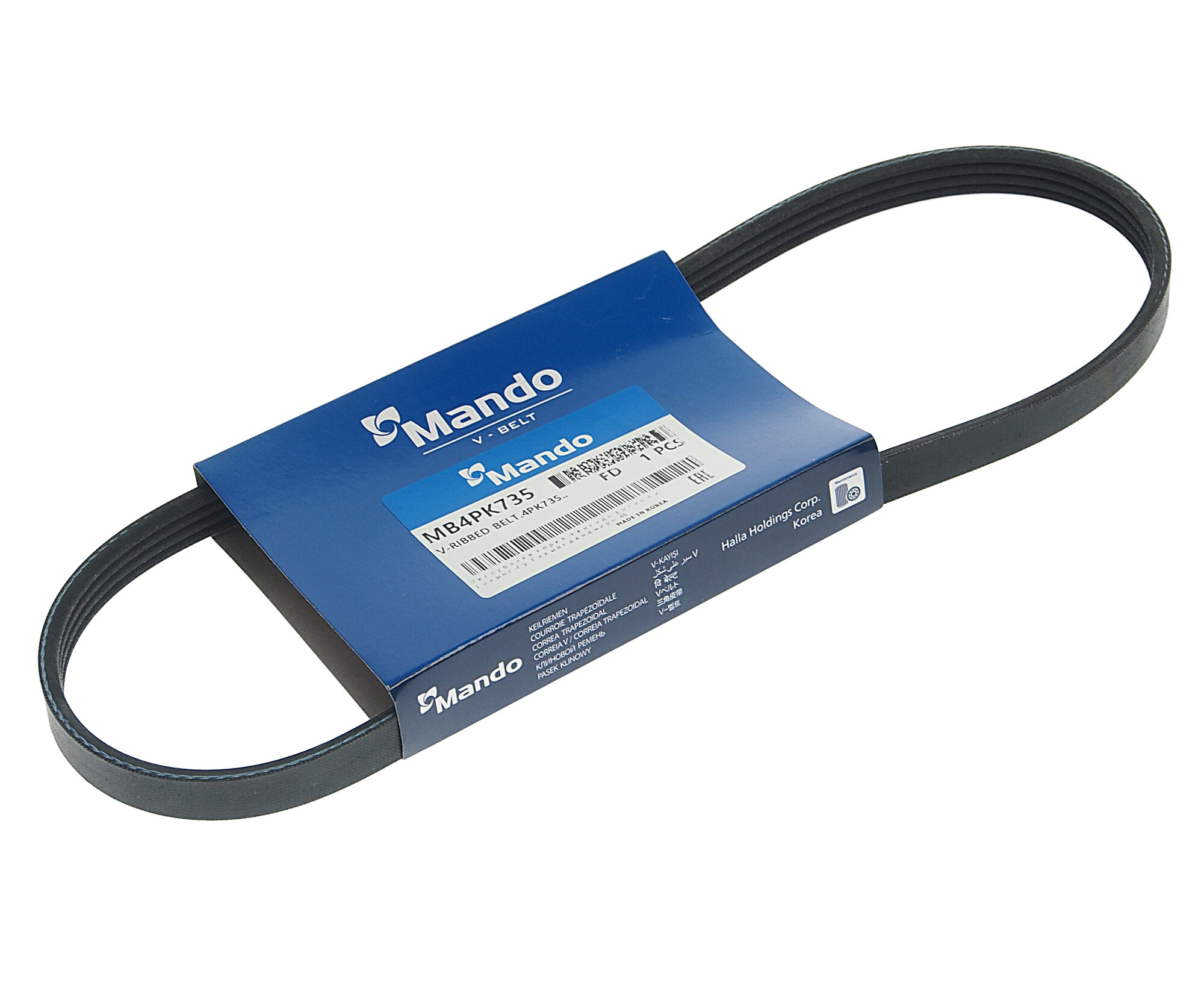 Ремень приводной поликлиновой 4PK735 DAEWOO Matiz кондиционера MANDO
