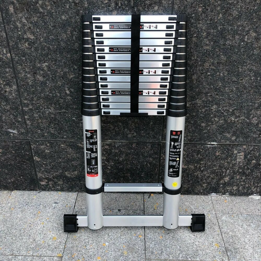 Телескопическая лестница из алюминиевого сплава, стремянка, складная лестница, выдвижная, жесткая, портативная, легкая, грузоподъемность 150 кг5,8 метра