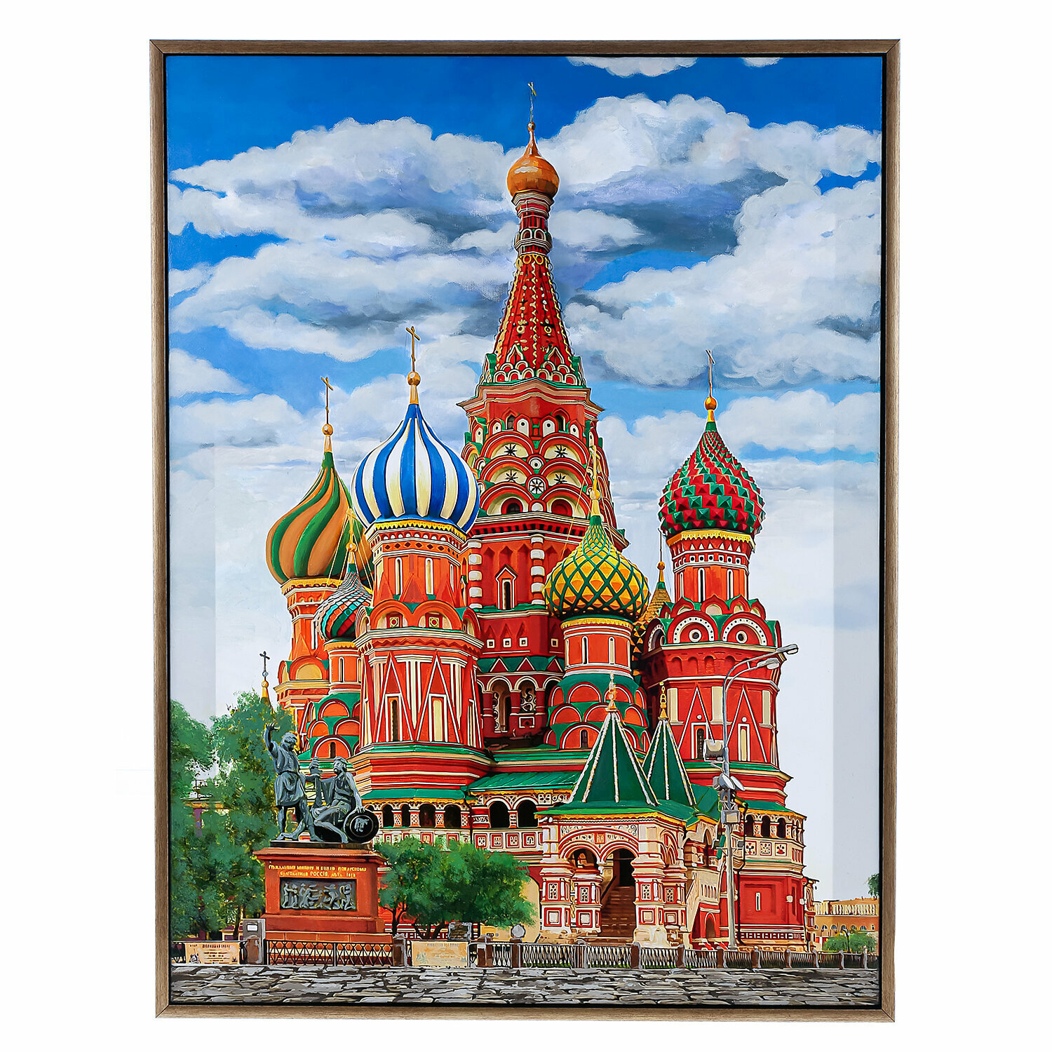 0071896-НП/60*90см Картина "храм василия блаженного. День" багет