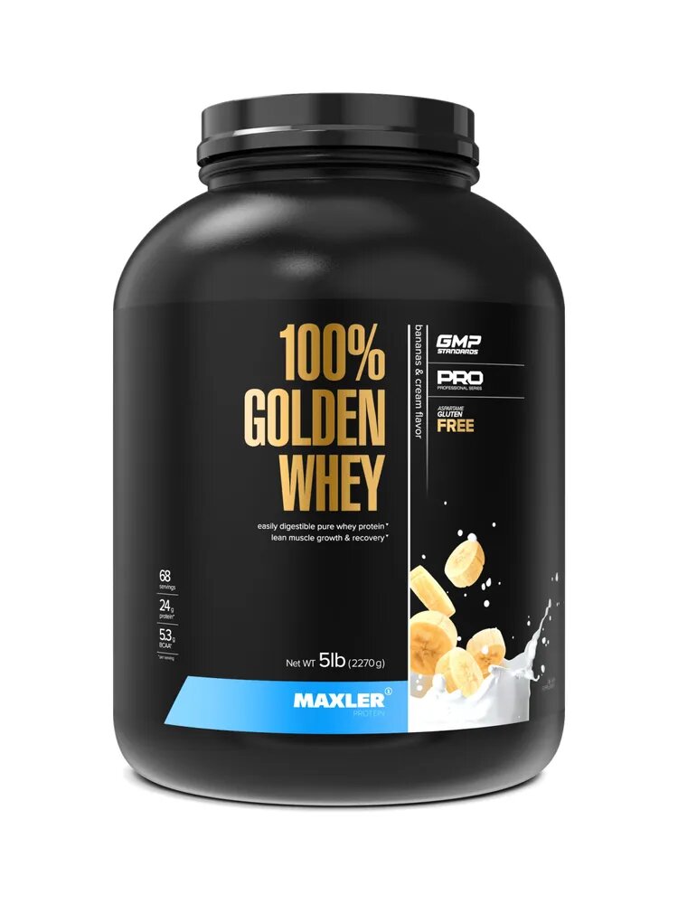 Протеин сывороточный Maxler Golden Whey (2270 гр) (банановый крем)