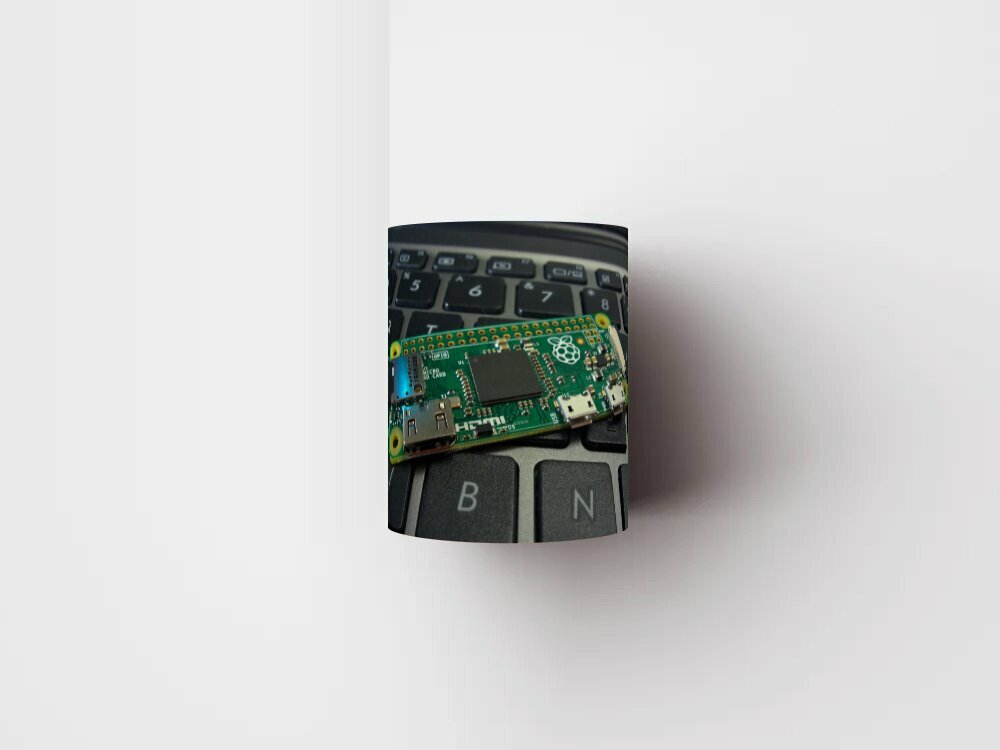 Кружка с рисунком, принтом "Raspberry pi, ноль, linux" 320 мл. — фото 1