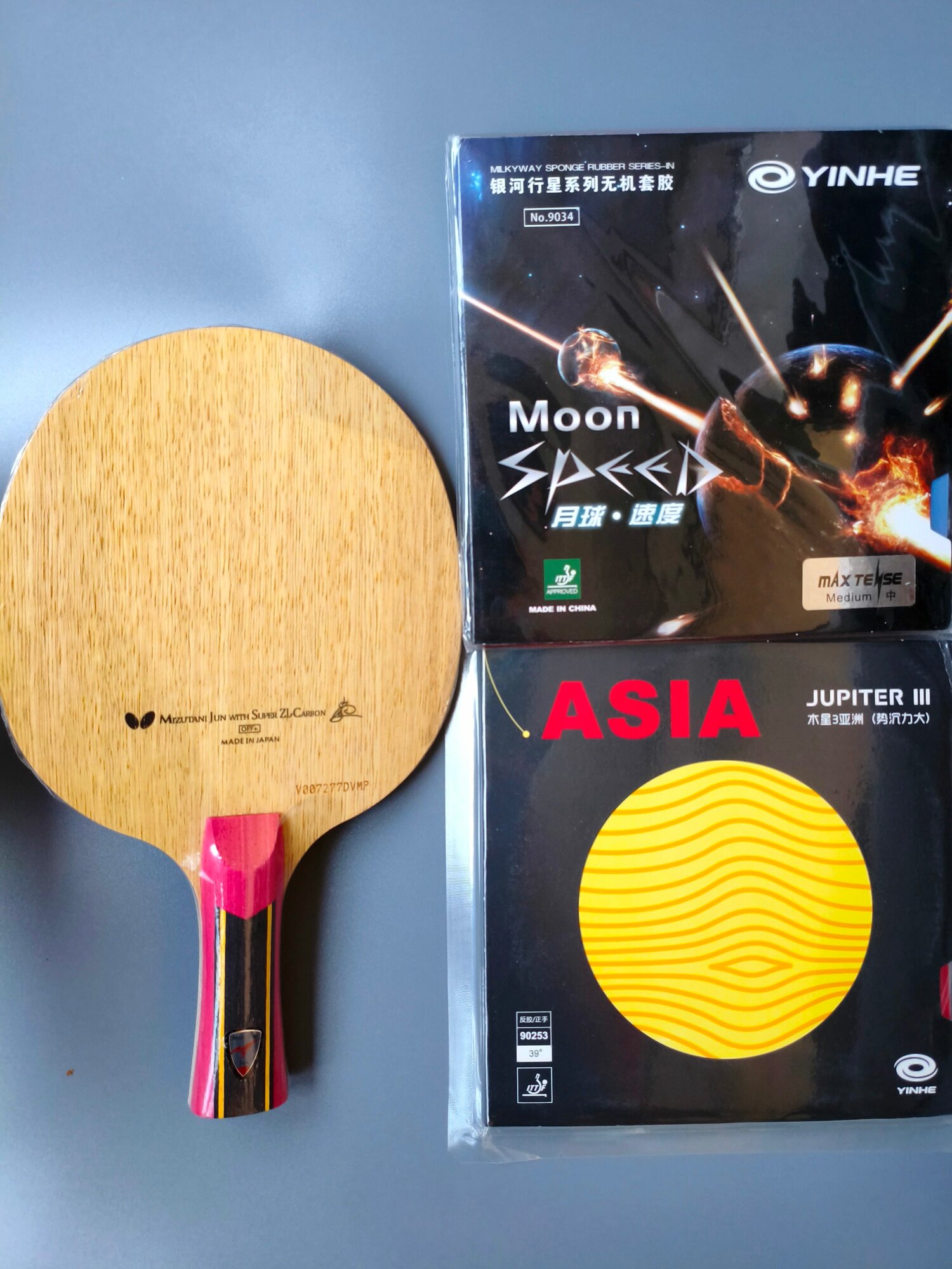 Ракетка ручной сборки Butterfly MIZUTANI ZLC + Yinhe Jupiter 3 + moon speed